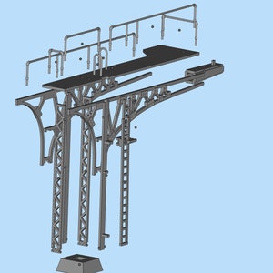 Cantilever Signal Bridge Kit, Scale Model Railroad Trackside,stl File,3d Printing,diecast,high ...
