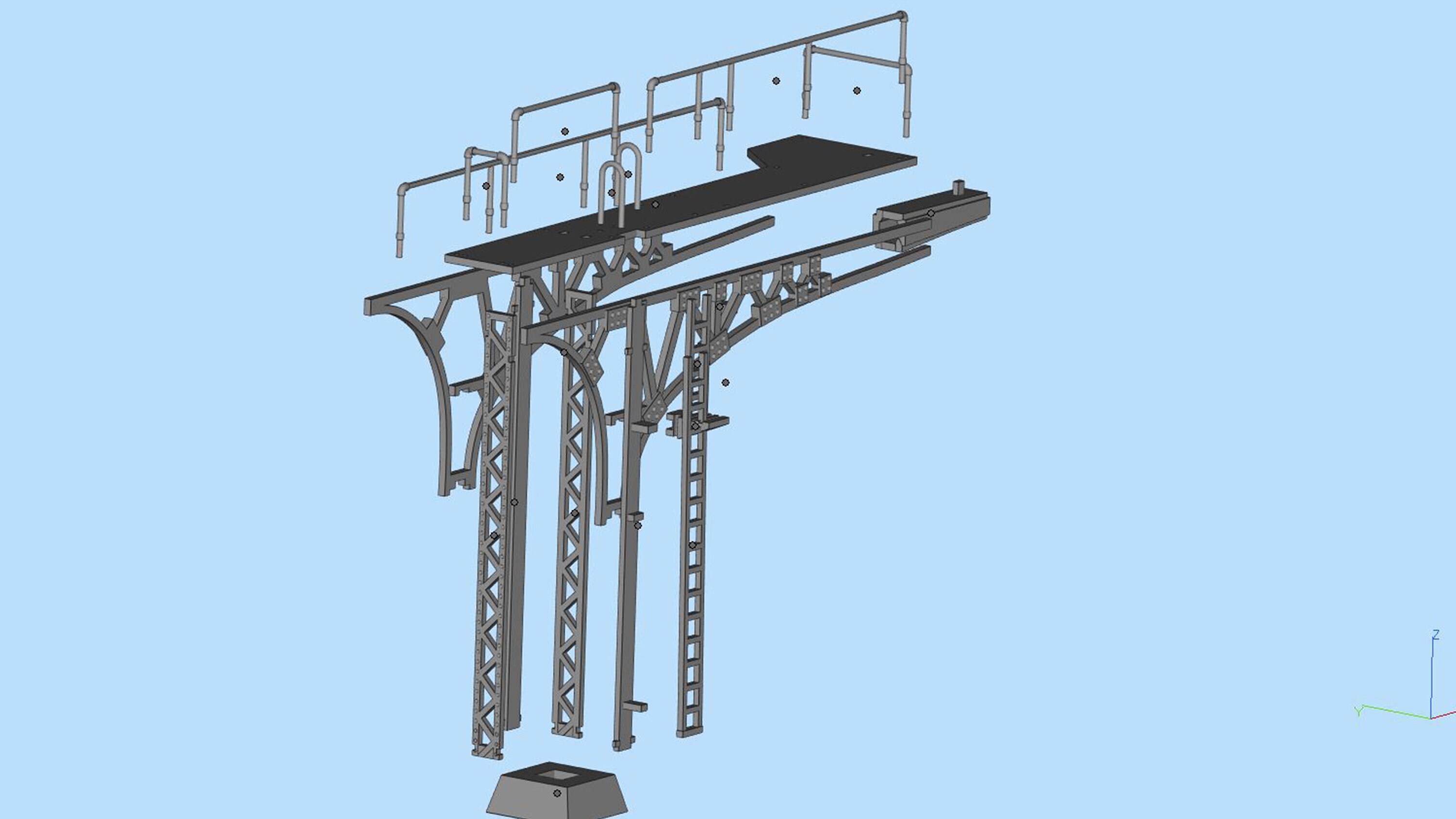 Cantilever Signal Bridge Kit, Scale Model Railroad Trackside,stl File,3d Printing,diecast,high ...
