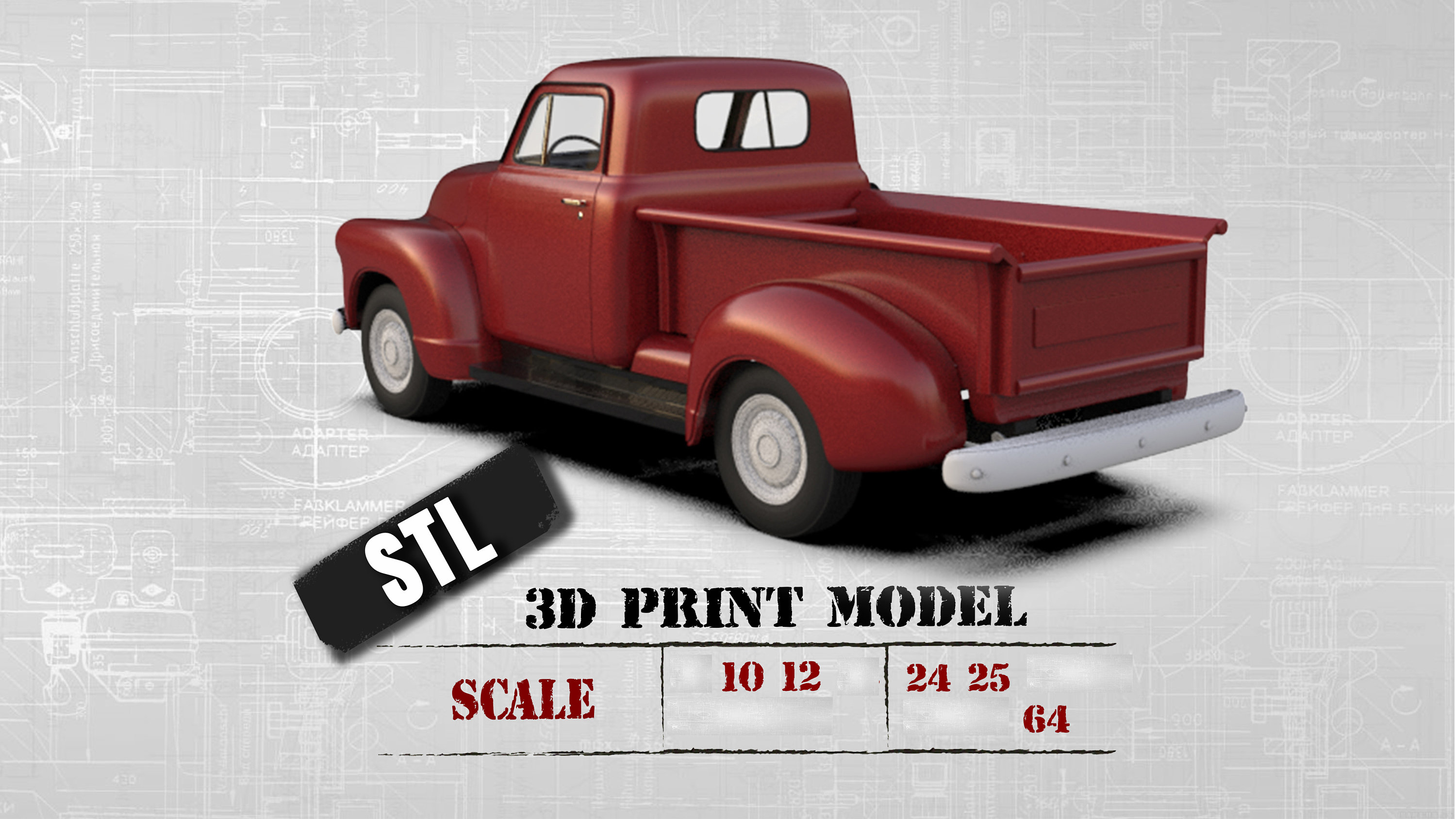 Chevy 3100 Pickup,1951 Truck,ready to Print,stl File,3d Printing Car ...