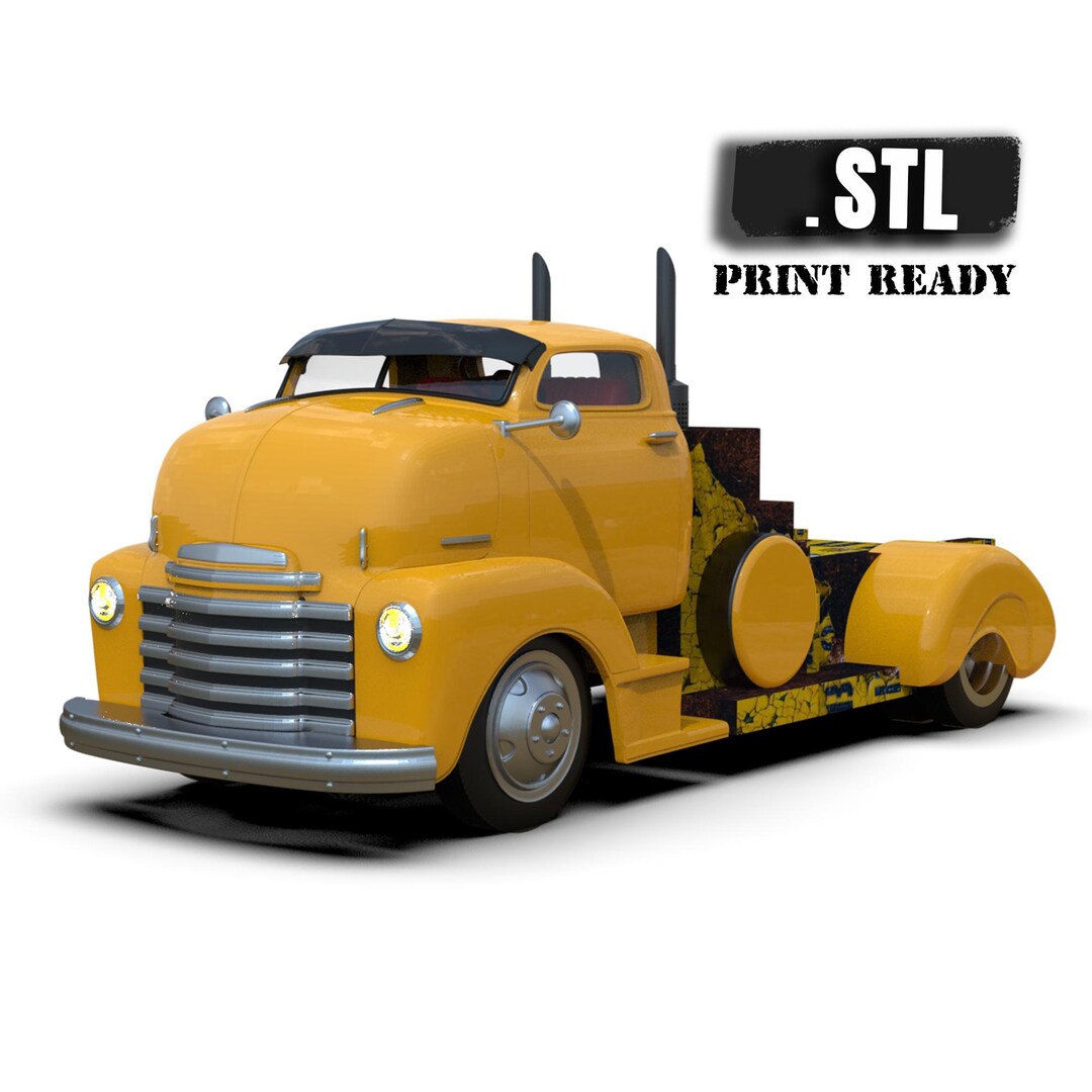 Heavy Chevy Rat Truck Rat Rod Lowered Truck 3d Model For Printstl File3d Printing Carhigh