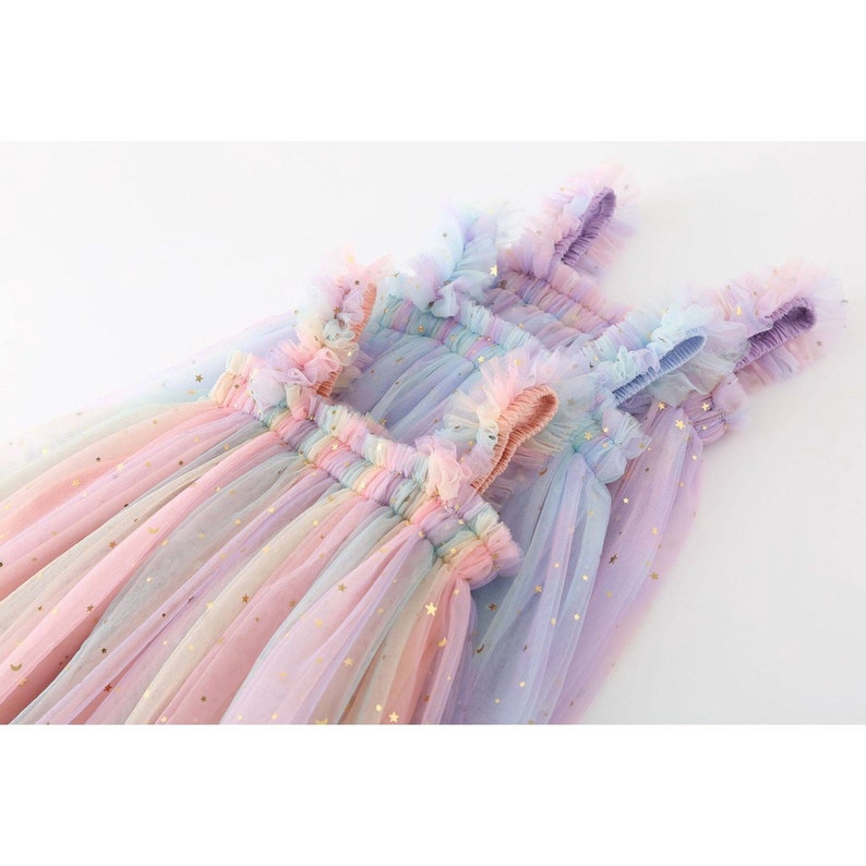 NEW Pink Pastel Rainbow Tulle Dress Baby Tulle Dress - Etsy