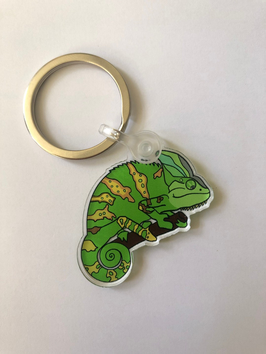 Veiled / Yemen Chameleon Acrylic Keyring / Keychain Gift Perfect for ...