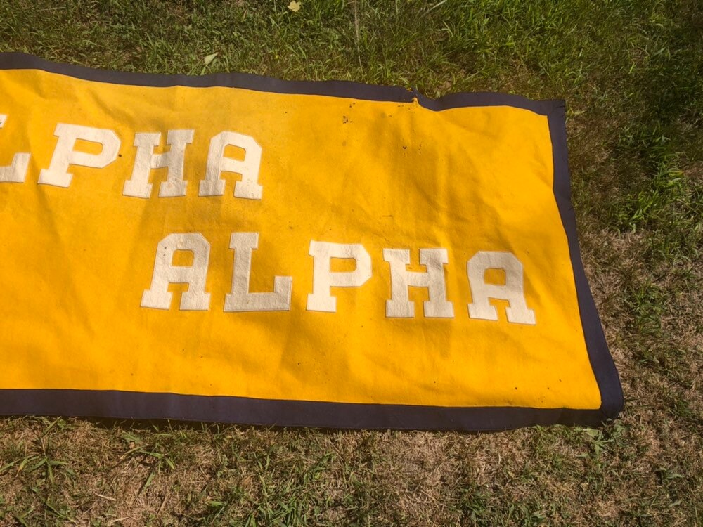 Vintage Handmade Felt Fraternity Alpha Alpha Sign Circa 1929 | Etsy