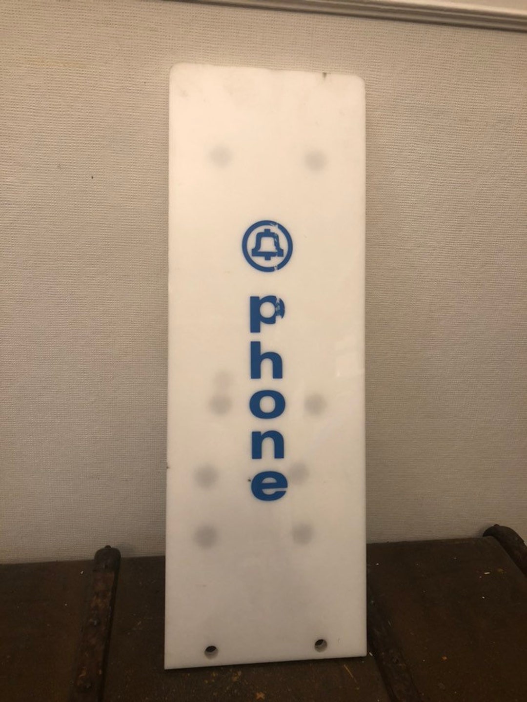 Vintage Acrylic Telephone Sign - Etsy