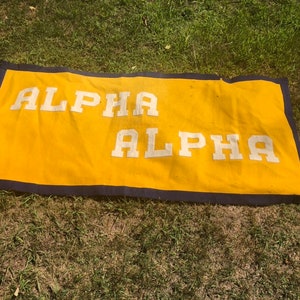 Vintage Handmade Felt Fraternity Alpha Alpha Sign Circa 1929 - Etsy