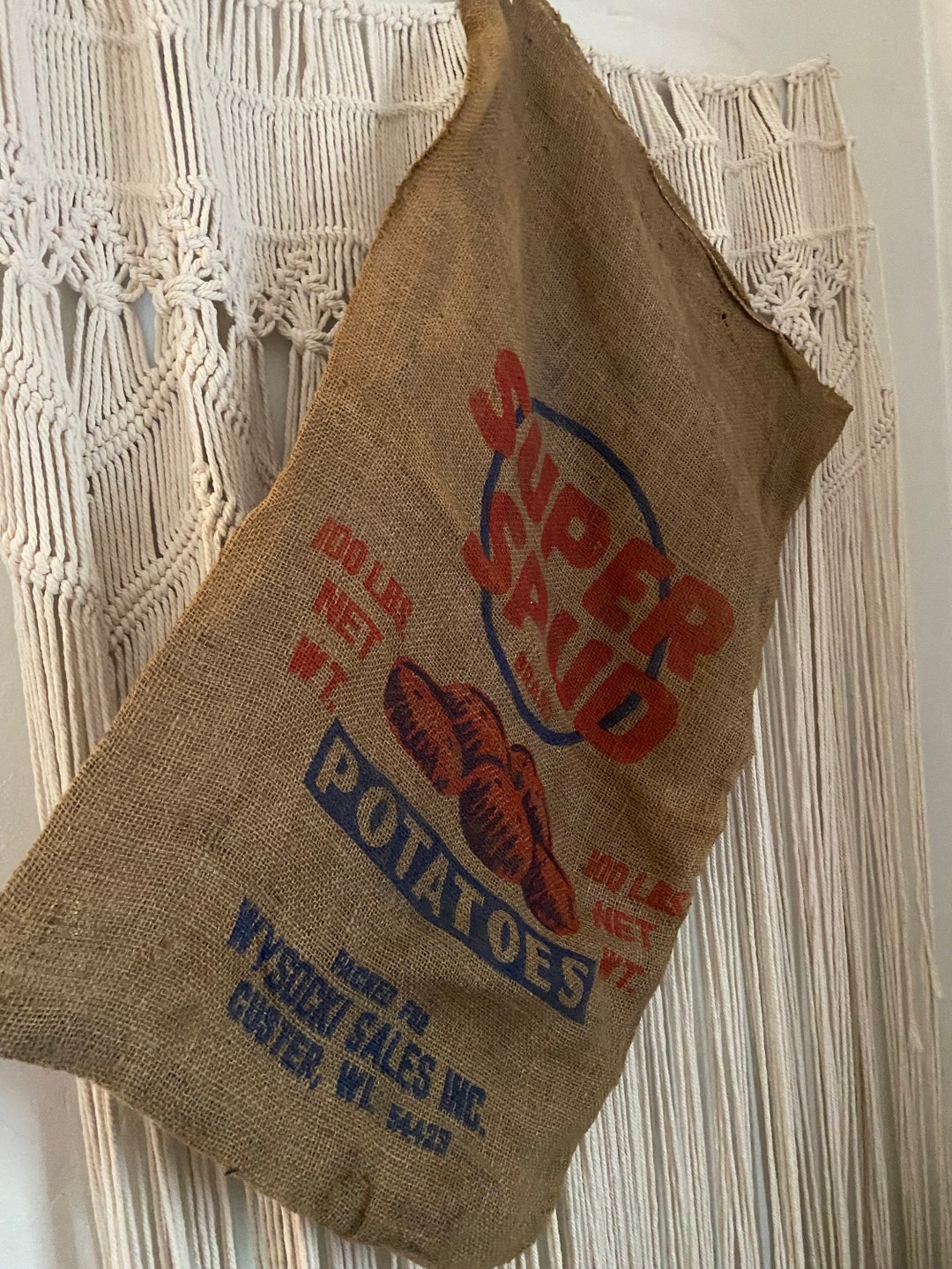 Super Spud Vintage Potato Sacks - Etsy