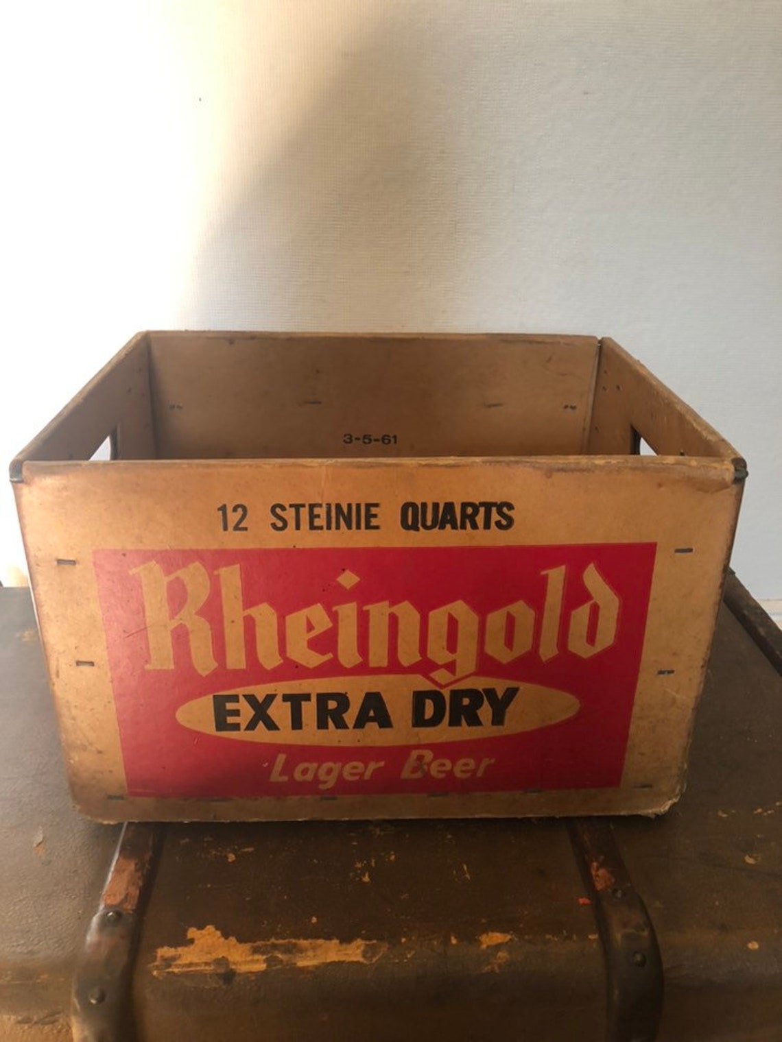 Vintage Rheingold Cardboard Beer Case | Etsy