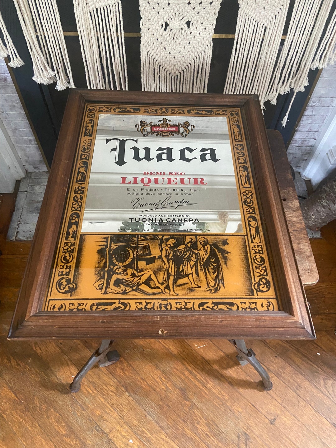 Vintage Tuaca Liqueur Mirror Sign - Etsy