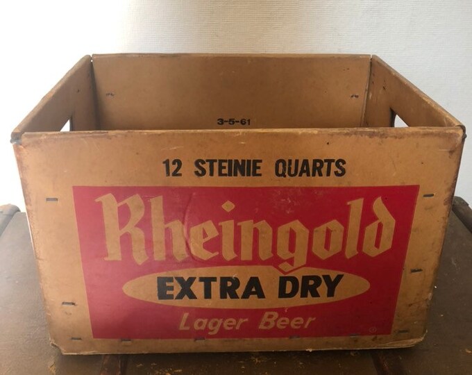 Vintage Rheingold Cardboard Beer Case - Etsy