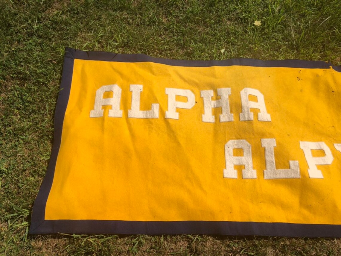 Vintage Handmade Felt Fraternity Alpha Alpha Sign Circa 1929 | Etsy
