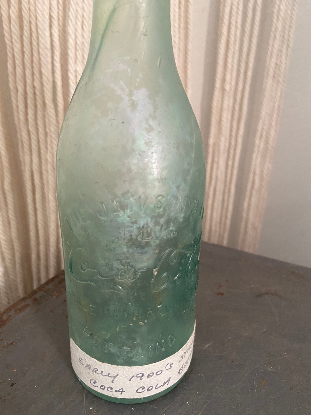 Rare Antique Blue Coca Cola Straight Bottle - Etsy