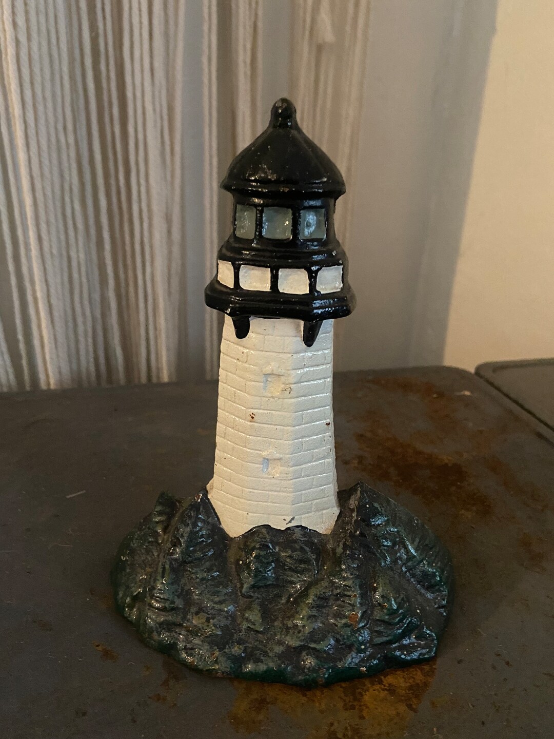 Vintage Cast Iron Lighthouse Door Stopper - Etsy