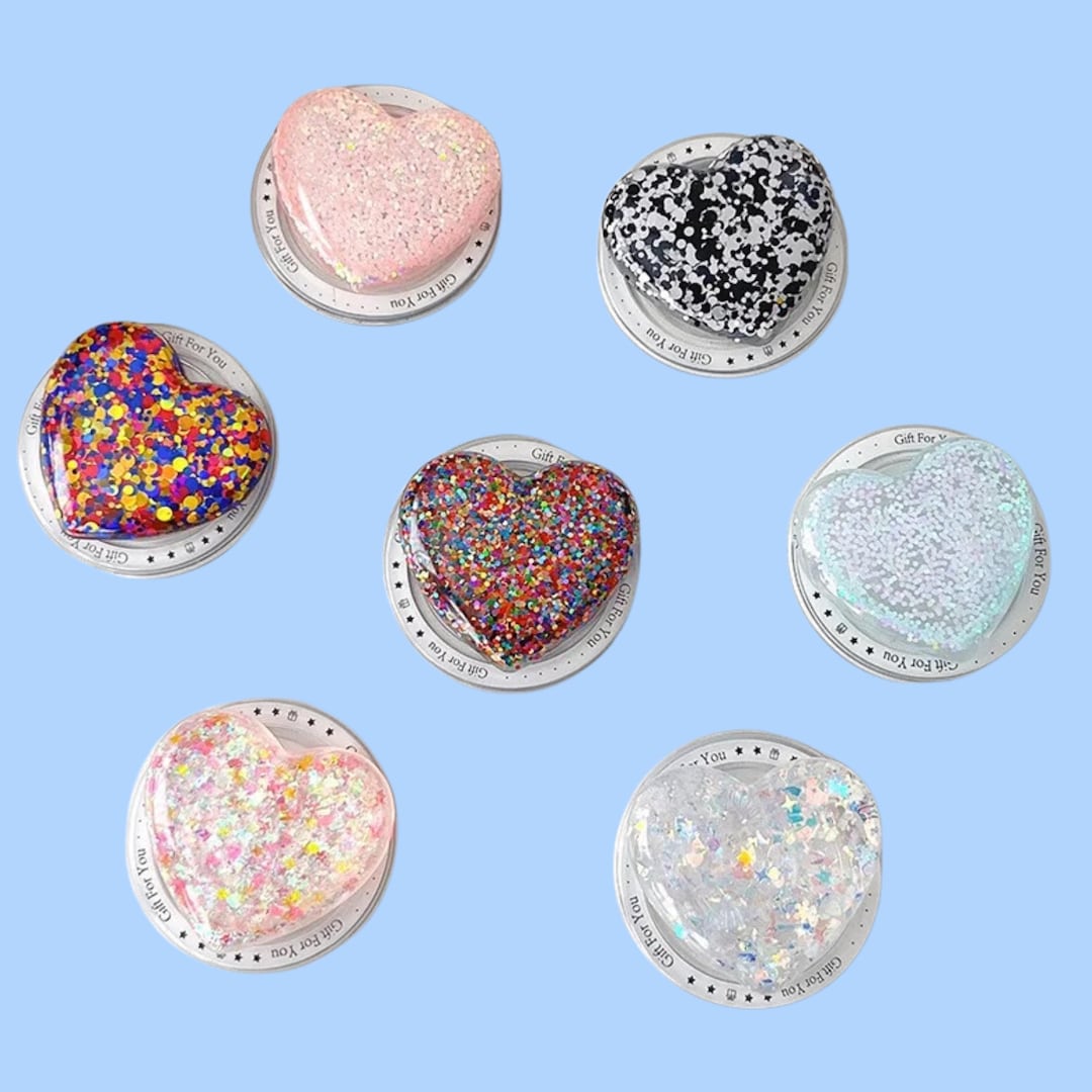 Sparkly Heart Magsafe Popsocket for Kindle Phone Tablet Ereader Kawaii ...