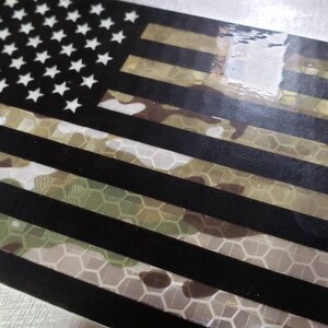 MULTICAM American Flag Sticker High Intensity Reflective / Window ...