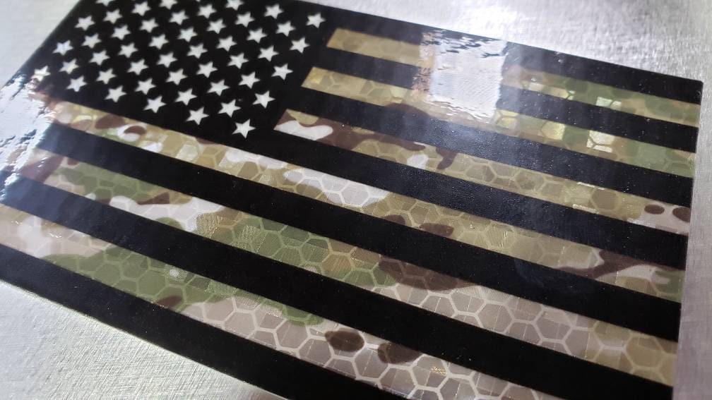 MULTICAM American Flag Sticker High Intensity Reflective / Window ...