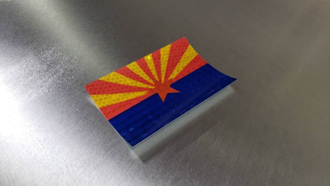 ARIZONA Flag Sticker High Intensity Reflective / Window Sticker / Boat ...