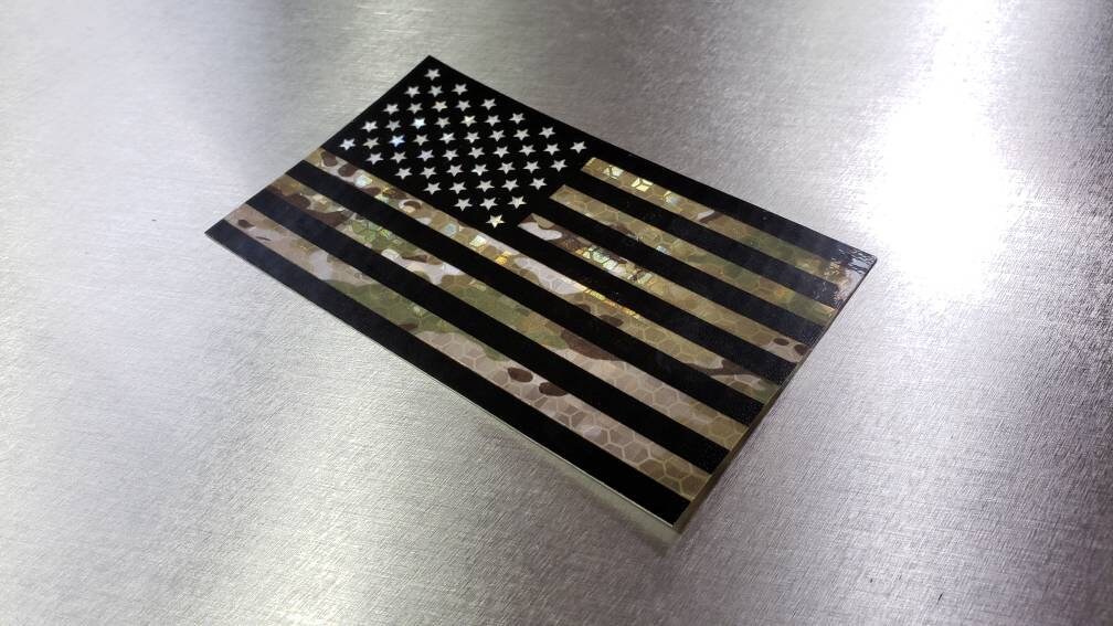 MULTICAM American Flag Sticker High Intensity Reflective / Window ...