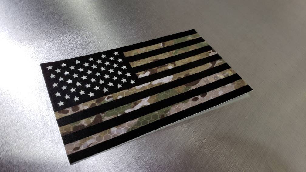 MULTICAM American Flag Sticker High Intensity Reflective / Window ...