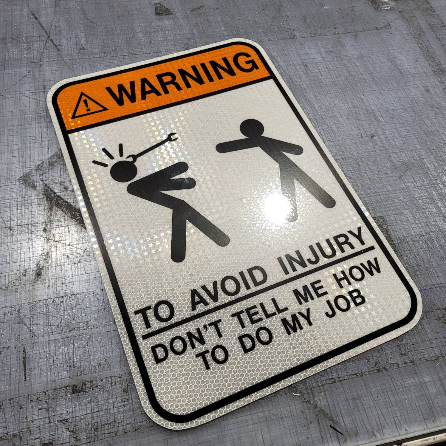 Traffic Sign WARNING to Avoid Injury Don't Tell Me How - Etsy