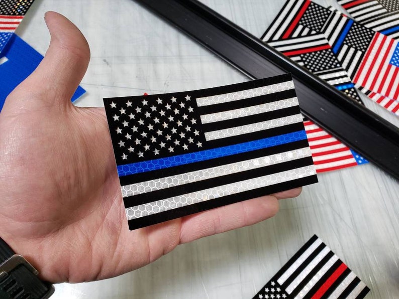Thin Blue Line Flag Sticker Bundle / High Intensity Reflective / Window ...