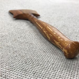 Wide Wood Turned Cherry Spatula, Round Handle Handmade Wood Spatula ...
