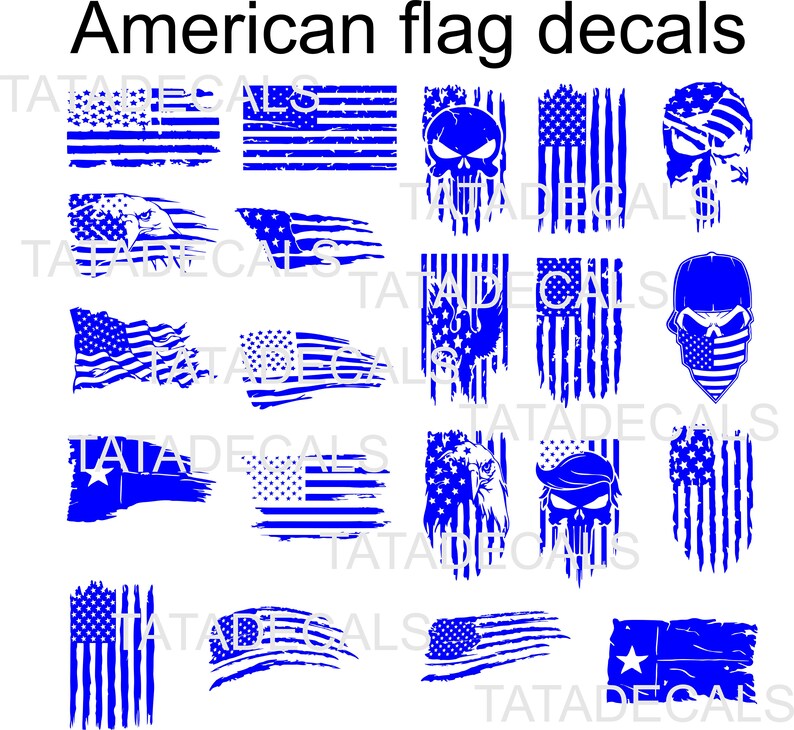 USA American FLAG Graphics Fot Your Truck SET 2 Decals Left - Etsy