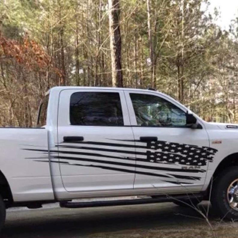 Patriotic American Flag Decals – Huge 110"x23" Vinyl for Cars, Boats ...
