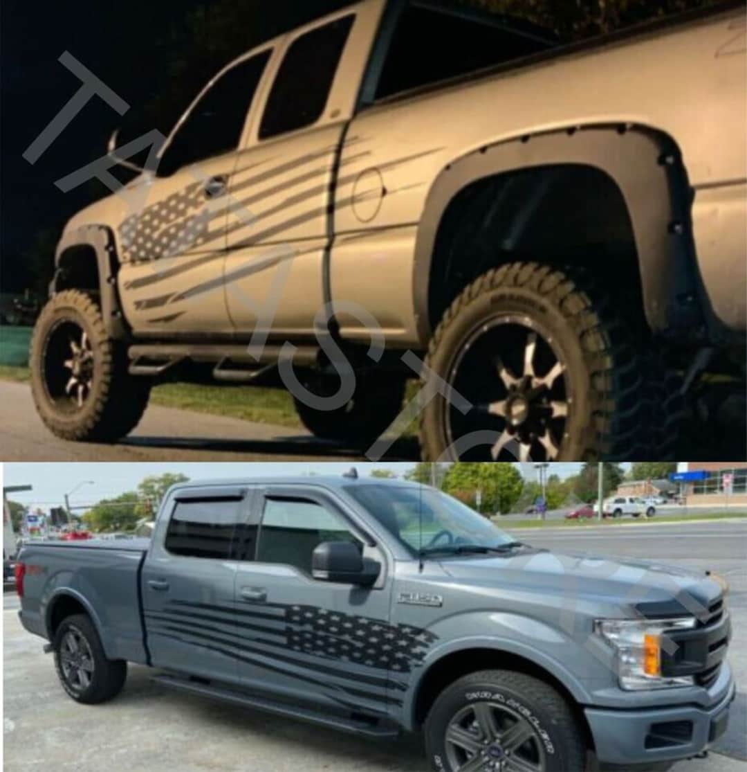 AMERICAN Flag Graphics Decal for Trucks Ford, GMC, Chevy, RAM - Etsy
