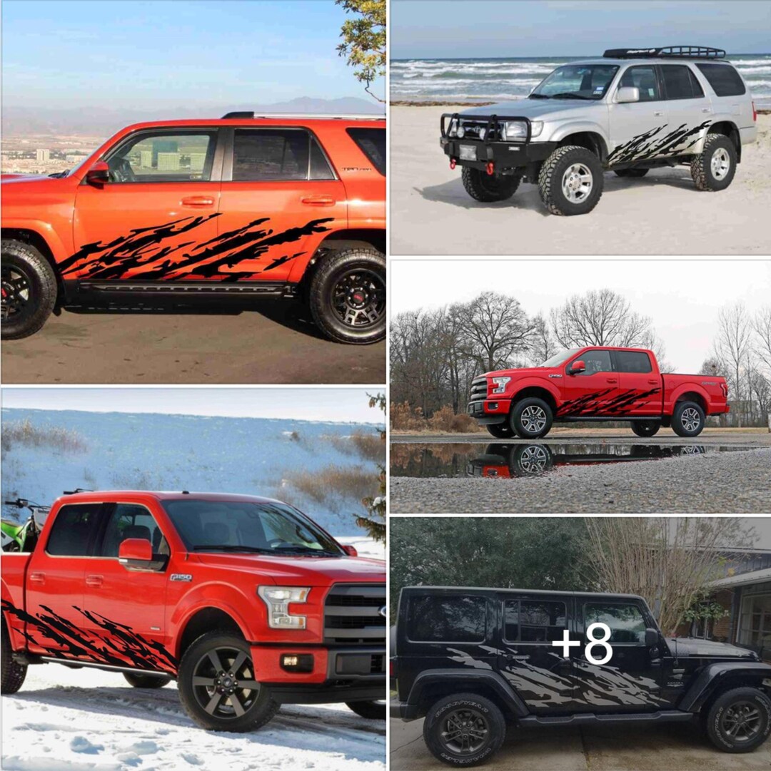 Off-road Mud Splatter Decals – Left & Right Set for Trucks or Suvs ...