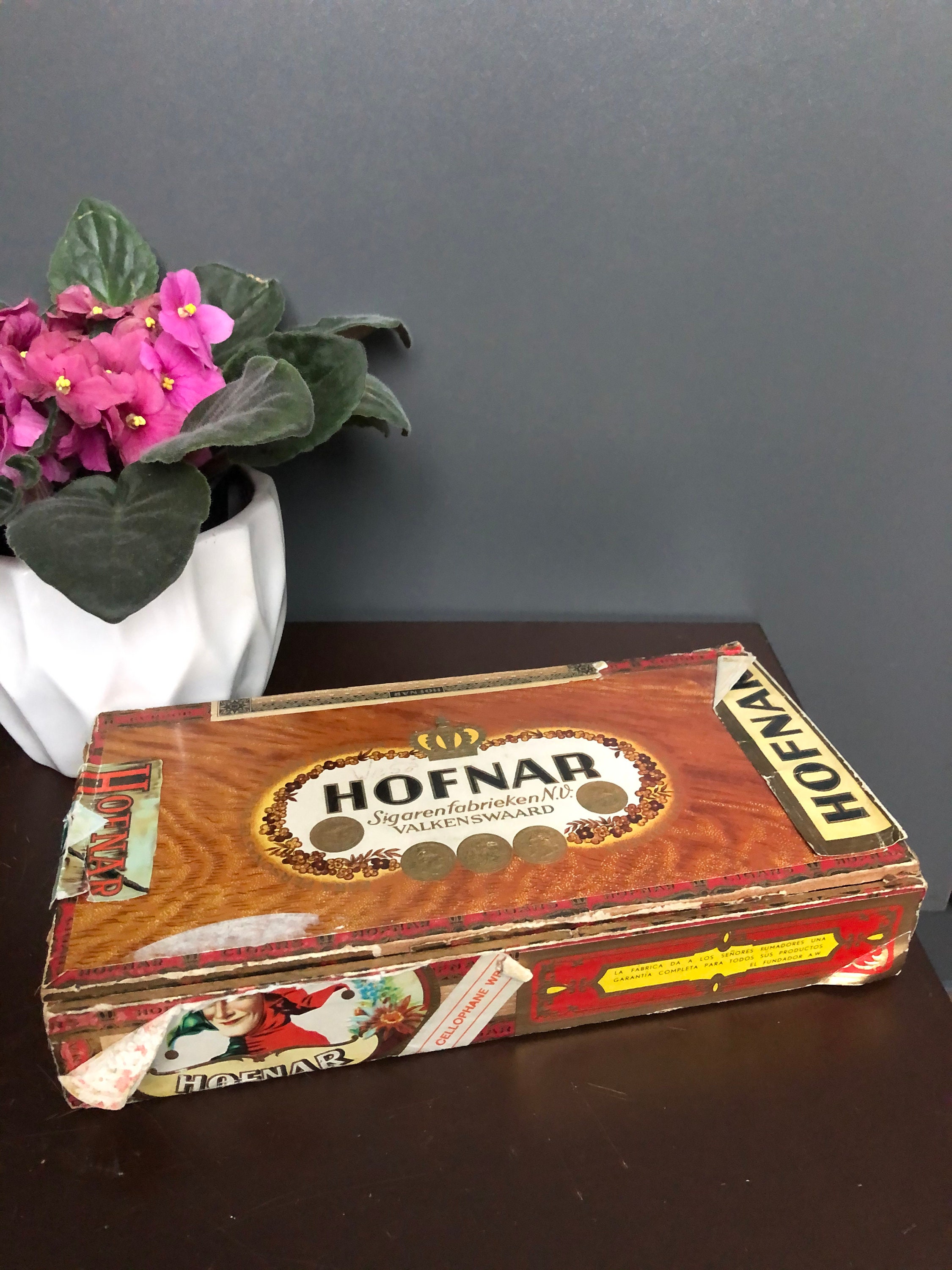 Wooden Cigar Box, Treasure Jewelry Box, Vintage Trinket Box, Antique ...