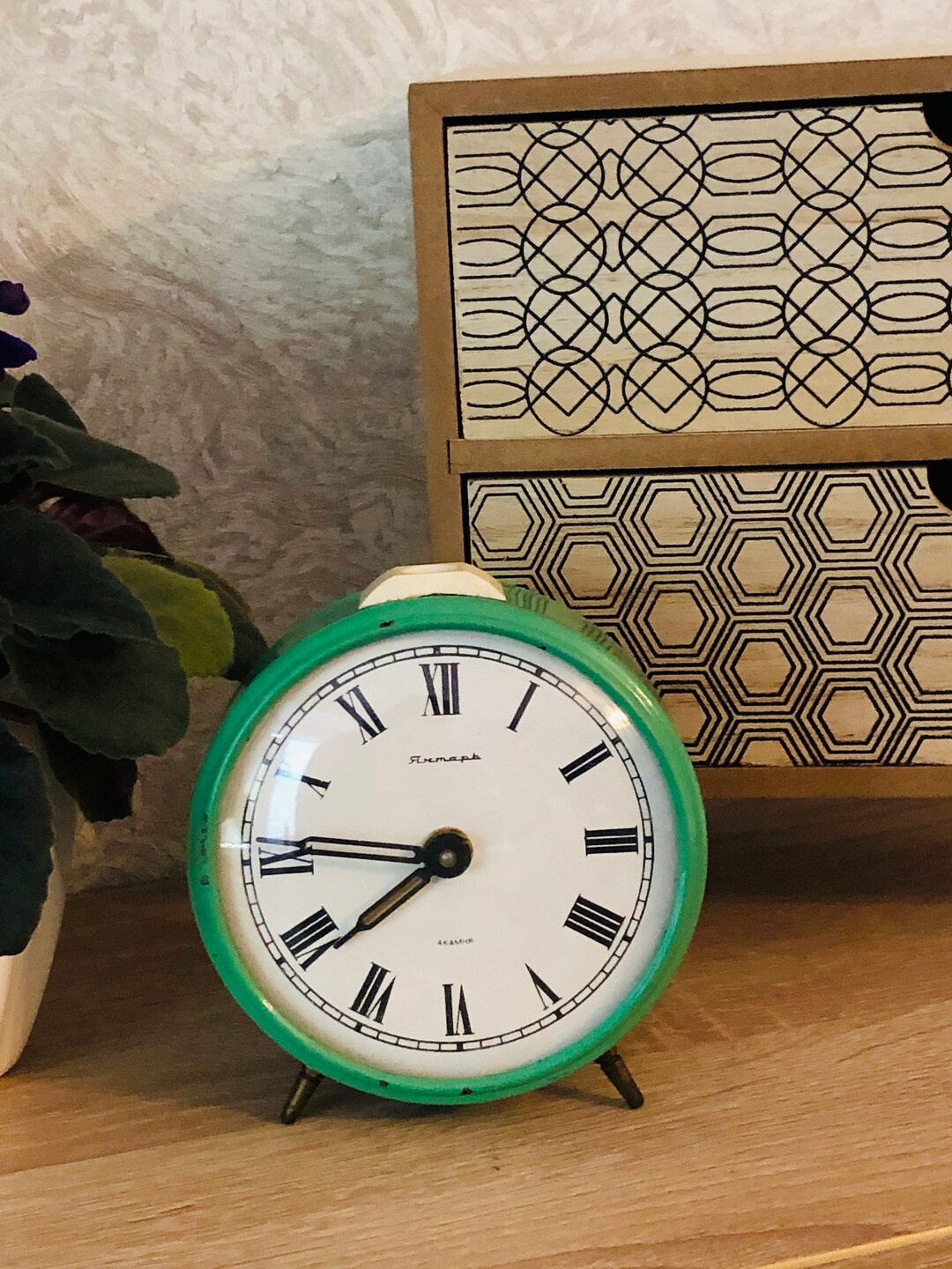 Vintage Wind up Alarm Clock for PARTS or REPAIR, Retro Alarm Clock ...