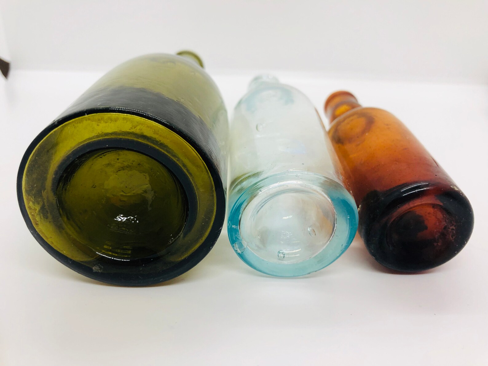 Vintage Small Bottle Collection Set of 3 Mini Vase Pharmacy Gift Parfum ...