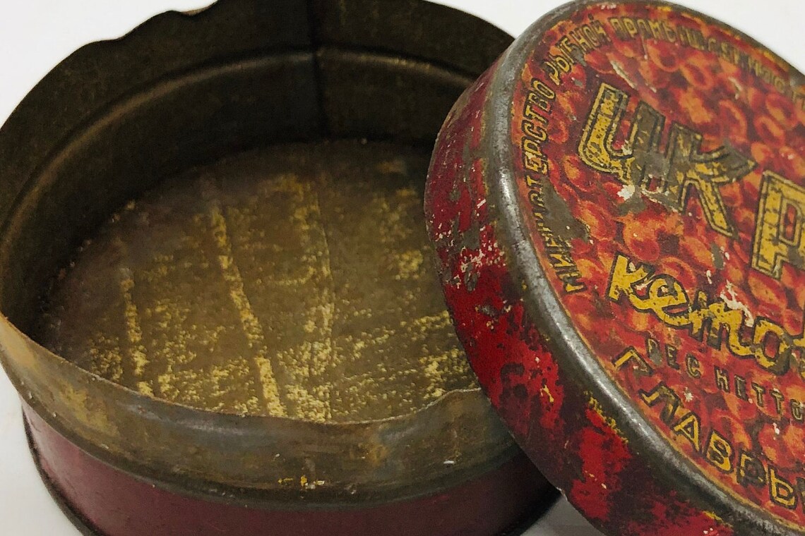 Metal Box From Soviet Сaviar, Old Tins, Storage Tins, Jewelry Storage ...