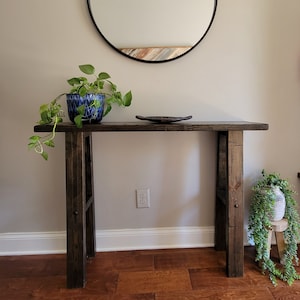 Solid Wood Rustic Entryway Table/ Console Table / Hall Table - Etsy