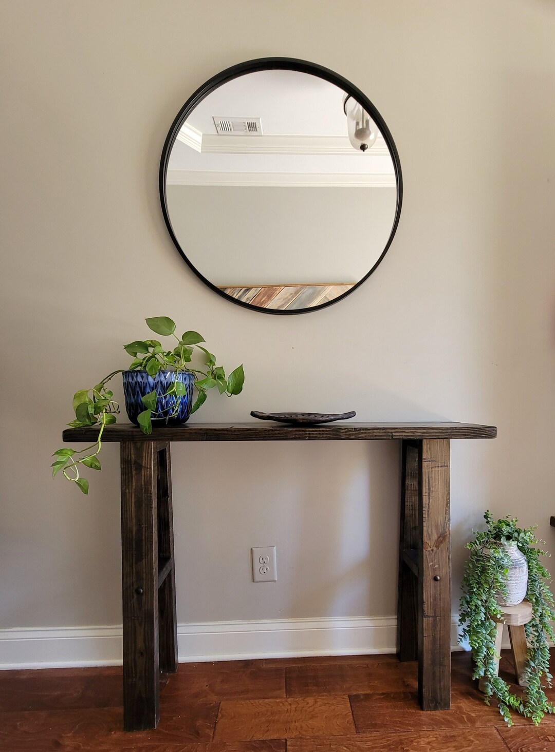 Solid Wood Rustic Entryway Table/ Console Table / Hall Table - Etsy