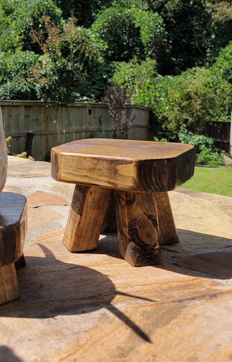 Solid Wood Rustic Plant Stand / Riser / Farmhouse Decor 5in - Etsy