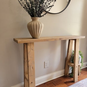 Solid Wood Rustic Entryway Table/ Console Table / Hall Table - Etsy