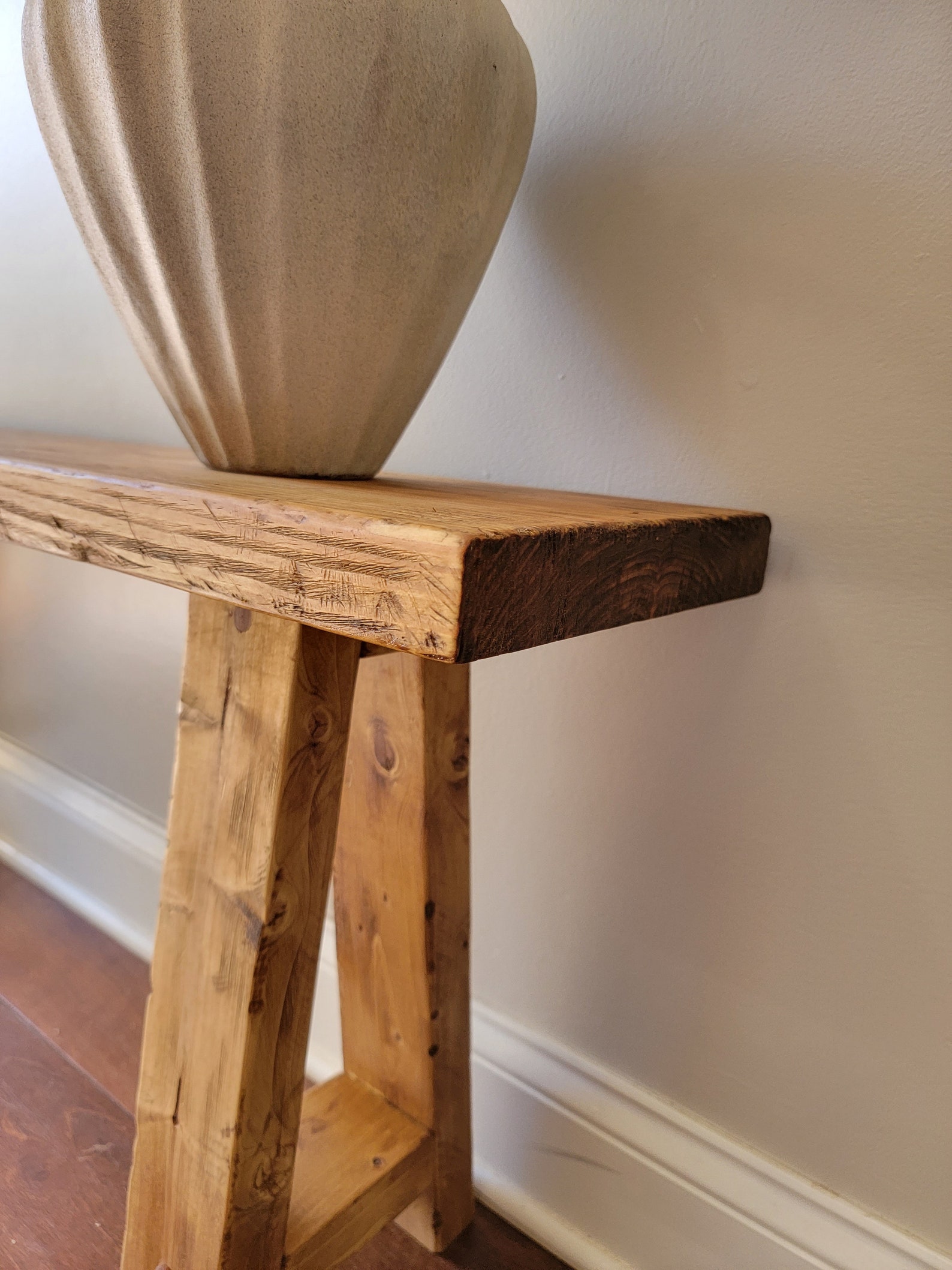 Solid Wood Rustic Entryway Bench / End of Bed Bench / Window - Etsy