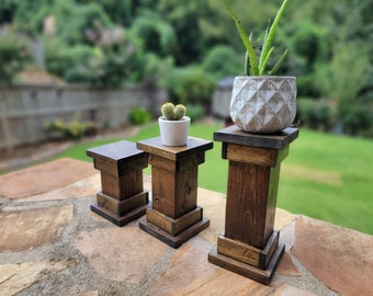 Wooden Pedestal Riser. Wood Riser. Wood Stand. Plant Stand - Etsy