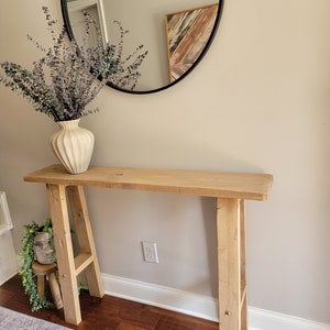Solid Wood Rustic Entryway Table/ Console Table / Hall Table - Etsy