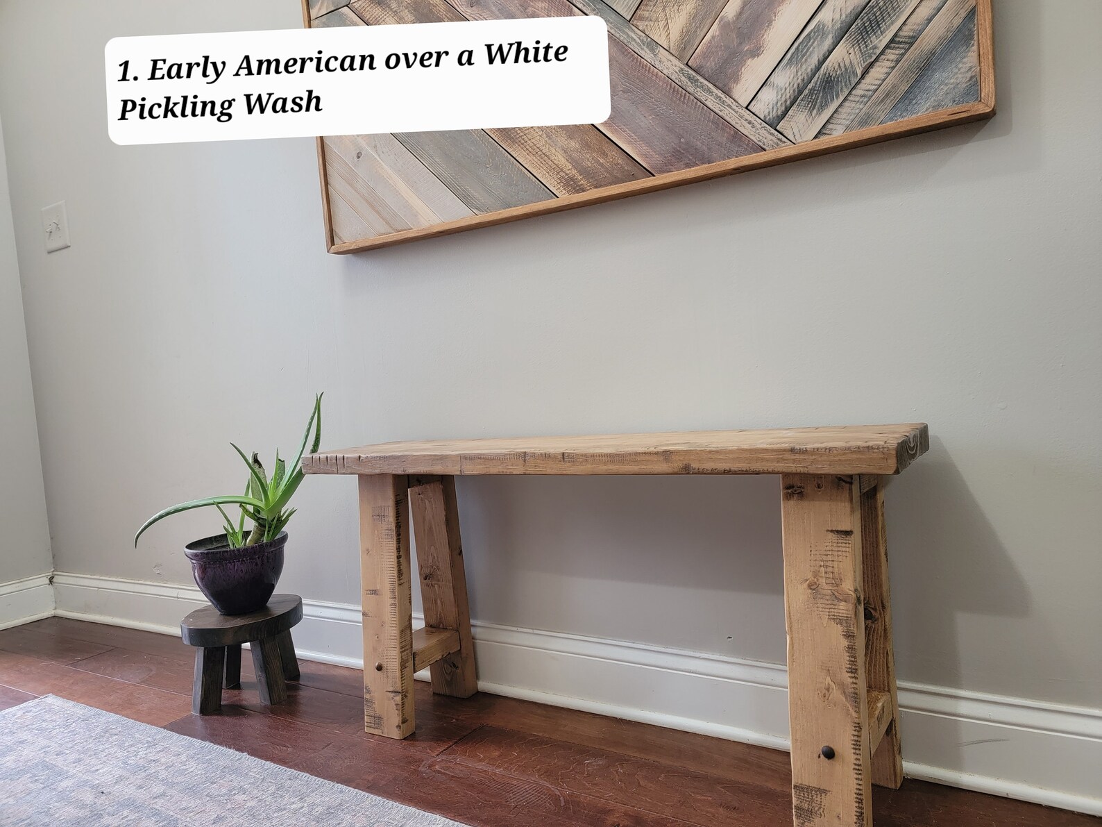 Solid Wood Rustic Entryway Bench / End of Bed Bench / Window Bench ...