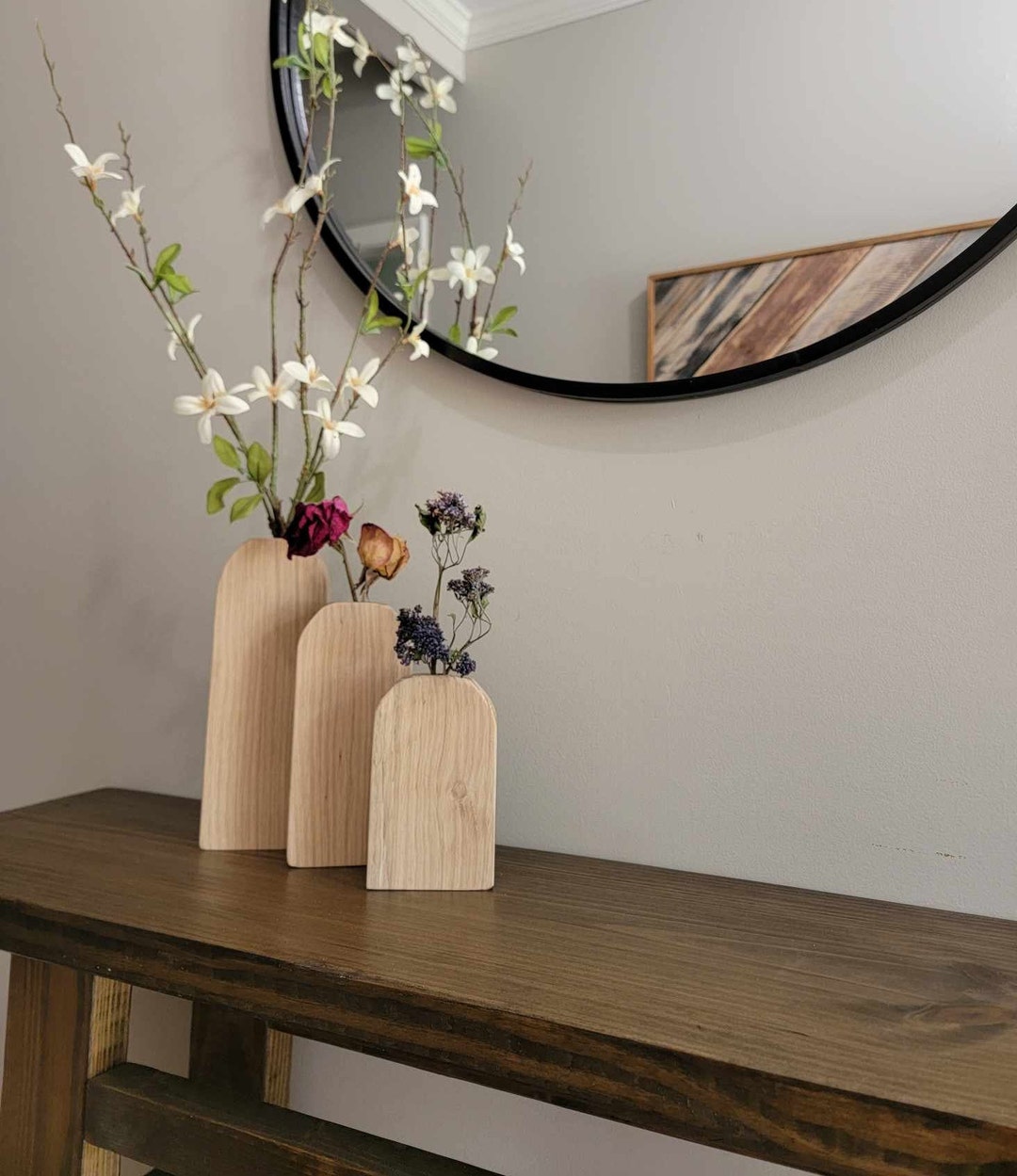 White Oak Stem / Dried Flower Vases - Etsy