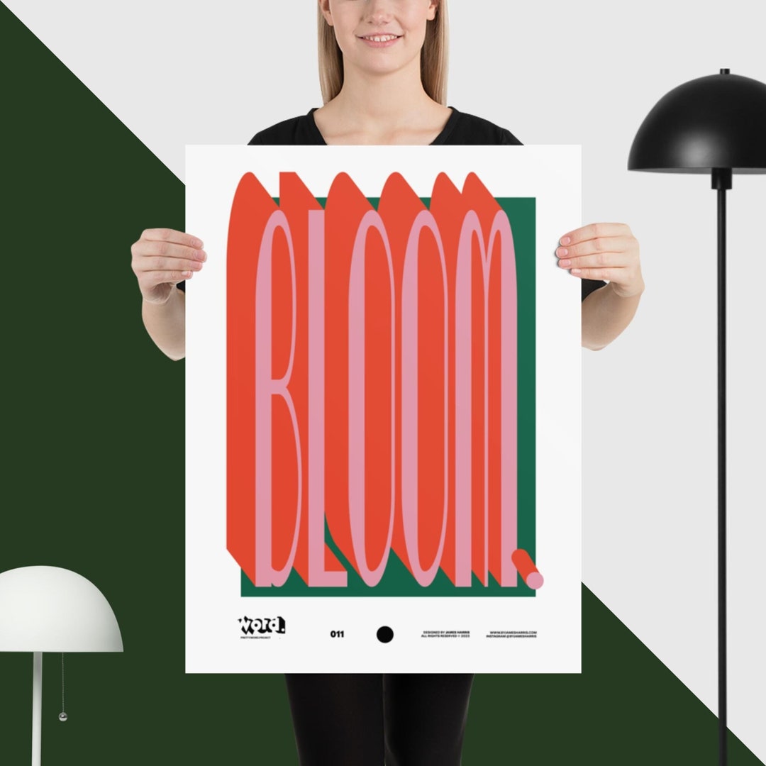 BLOOM - WORD. - Byjamesharris - Type - Font - Design - Print - Pink and ...