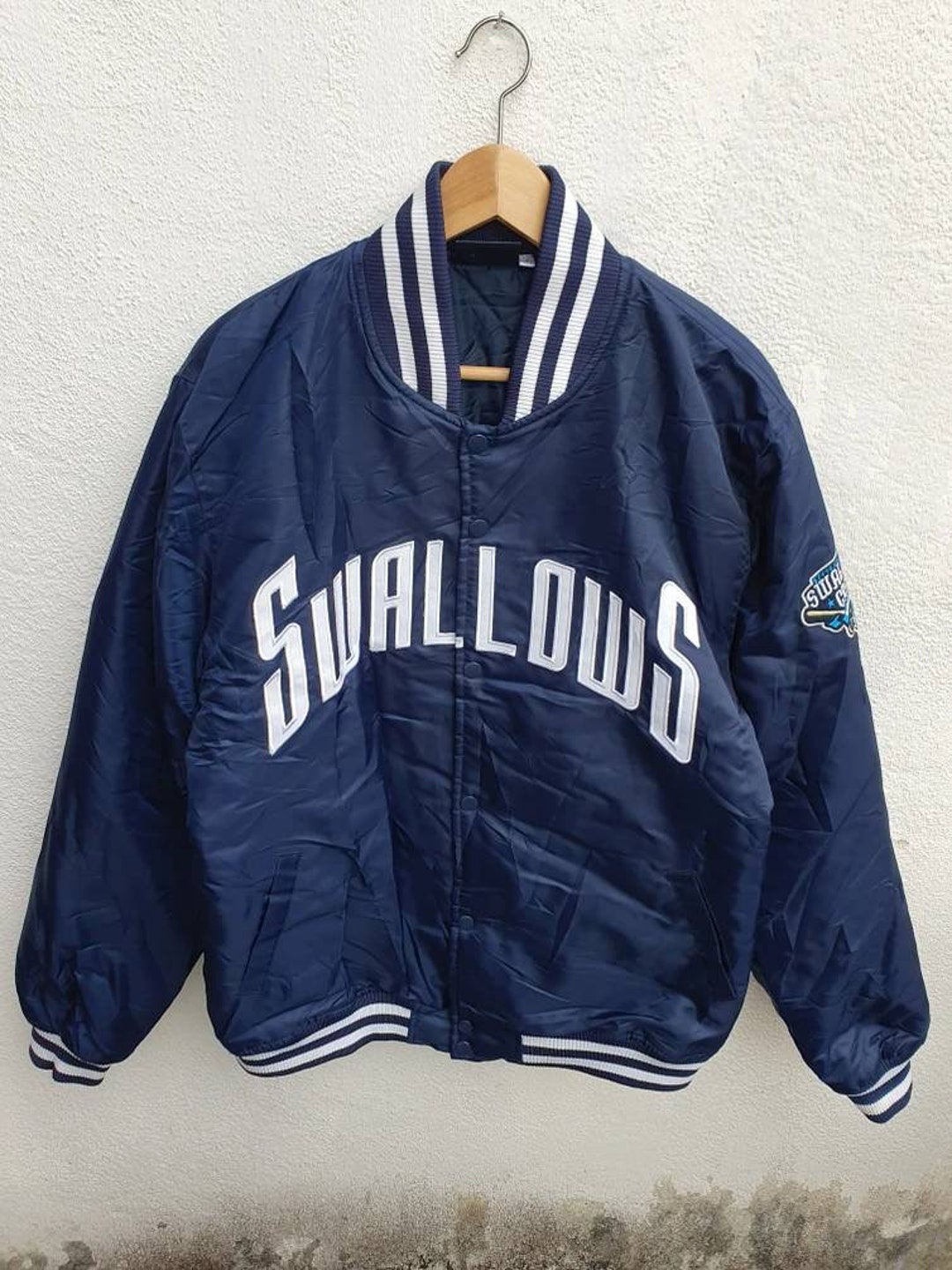 Vintage Nippon Baseball Embroidery Tokyo Yakult Swallows Varsity Bomber ...