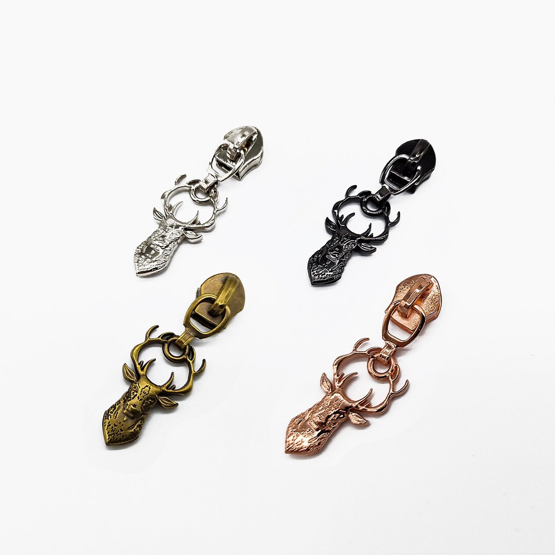 Zipper Puller With 5 Slider Hirsch Silver, Gunmetal, Brass/bronze ...