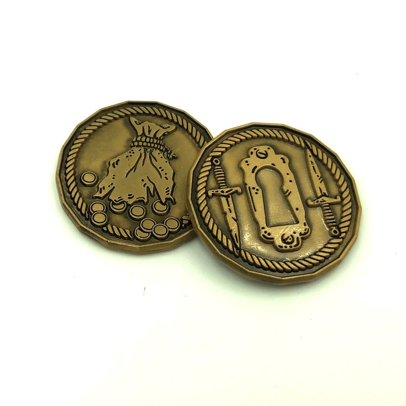 Rogue Class Coin Tokens: Dnd Tabletop Gaming Miniatures - Etsy