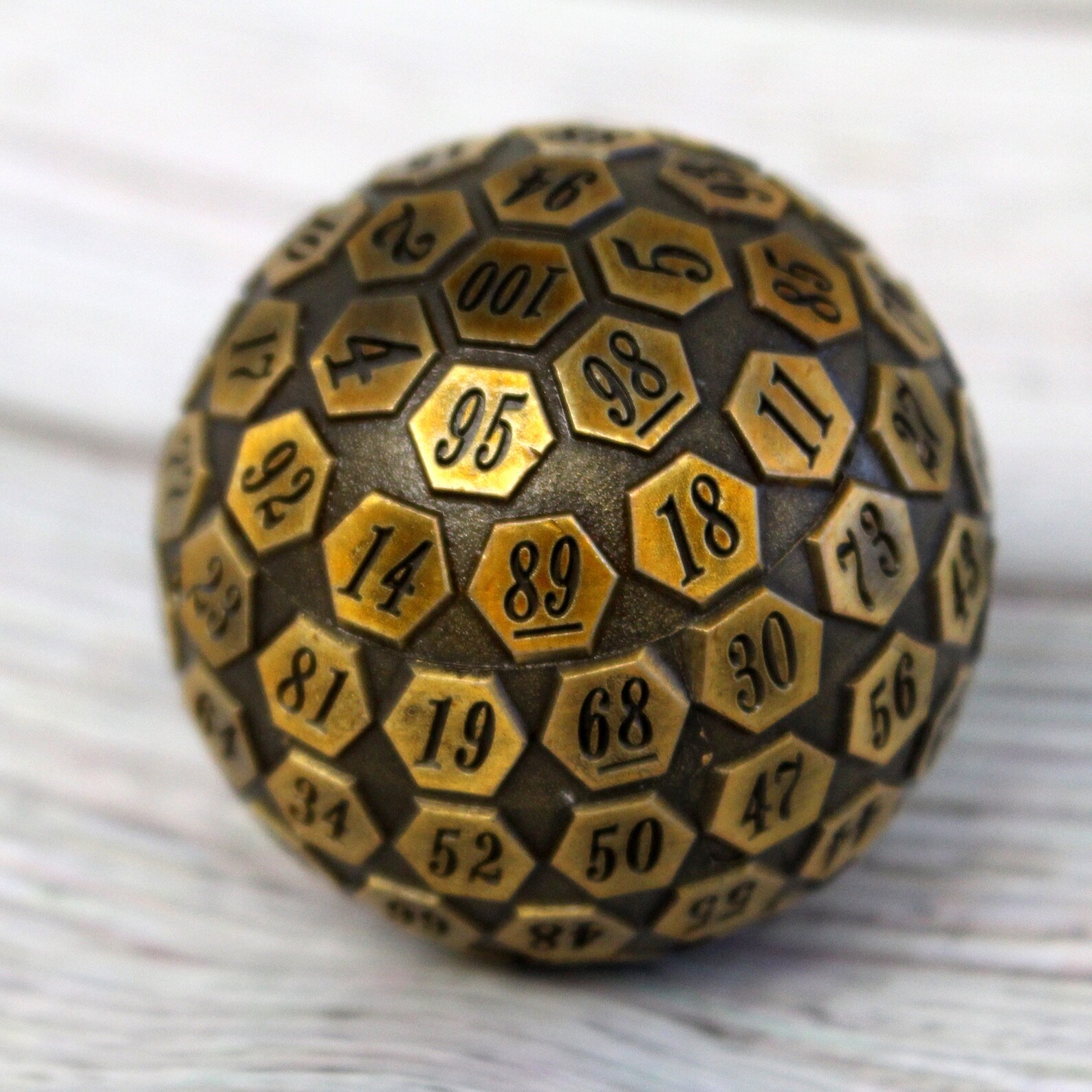 Metal D100 Antique Gold 45mm RPG Dice for DnD Dungeons | Etsy