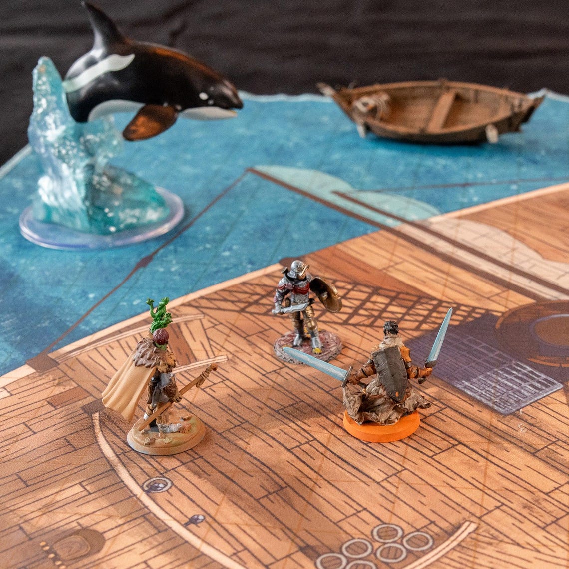 Sailing Ship Cloth Battle Map With 1″ grid – 21.5″ X 21.5″ RPG ...