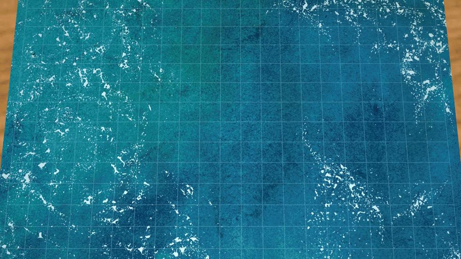 Sandy Beach Cloth Battle Map - 21.5″ × 21.5″ With 1″ Grid - Coastal RPG ...