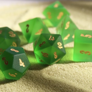 Sea Foam Green Sea Glass Dice Set | Unique Beautifully Designed ...